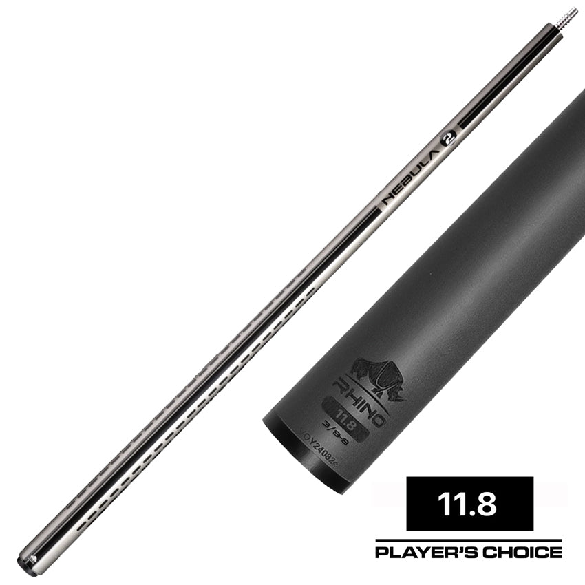 Rhino RCNEB2NWGY Nebula 2 No Wrap Pool Cue - Charcoal Gray