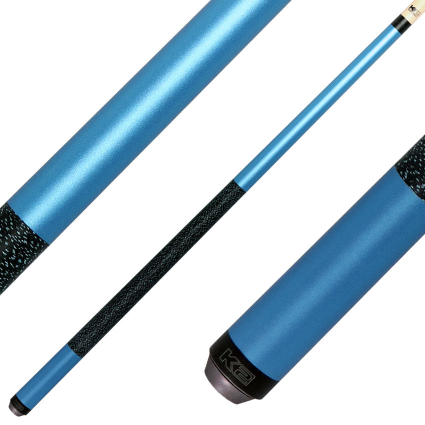 K2 KL109 Matte Metallic Blue Pool Cue with 12.50mm K2 LD Shaft
