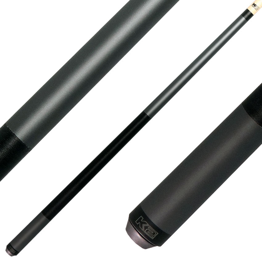 K2 KL108 Matte Smoke Gray Pool Cue with 12.50mm K2 LD Shaft