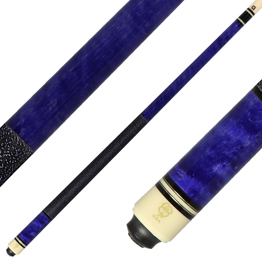 McDermott G241 G Series Pool Cue - Purple Stained Maple with Irish Lin