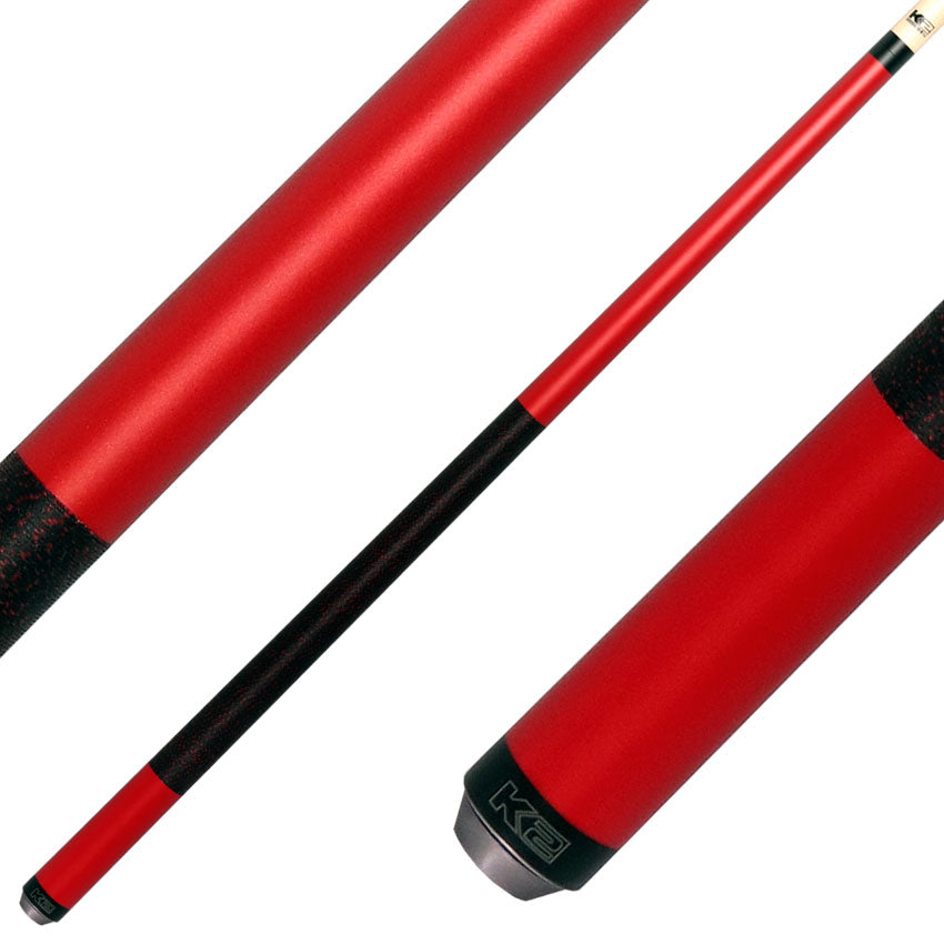 K2 KL110 Matte Metallic Red Pool Cue with 12.50mm K2 LD Shaft