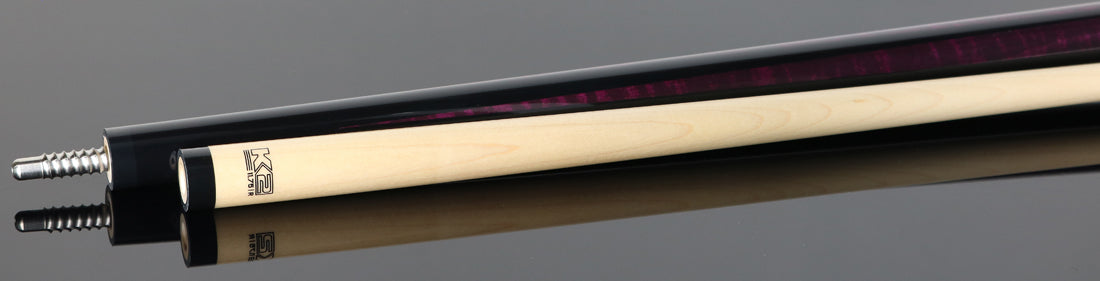 K2 KLSPPL Radial Pool Cue - Purple Sneaky Pete with 11.75mm LD Shaft