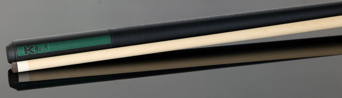 K2 KLB13 Black/Green Sport Pool Cue with 12.50mm LD Shaft