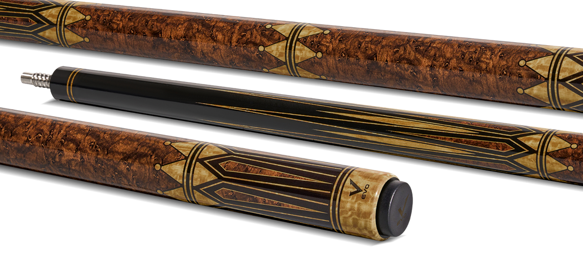 EVO Crystal Umber Crest No Wrap Pool Cue