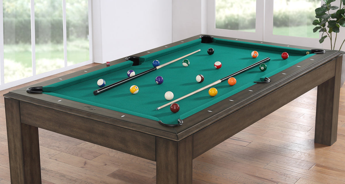 Albany 7 Foot Pool Table with Dining Top Grey Walnut