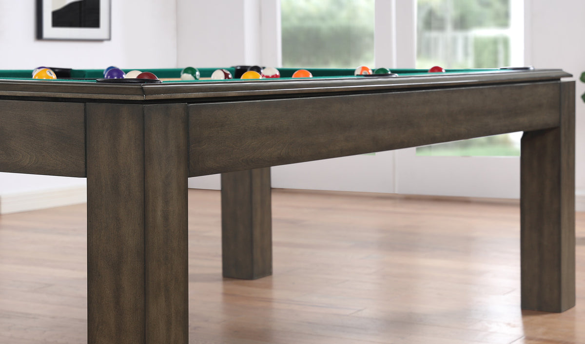 Albany 7 Foot Pool Table with Dining Top Grey Walnut
