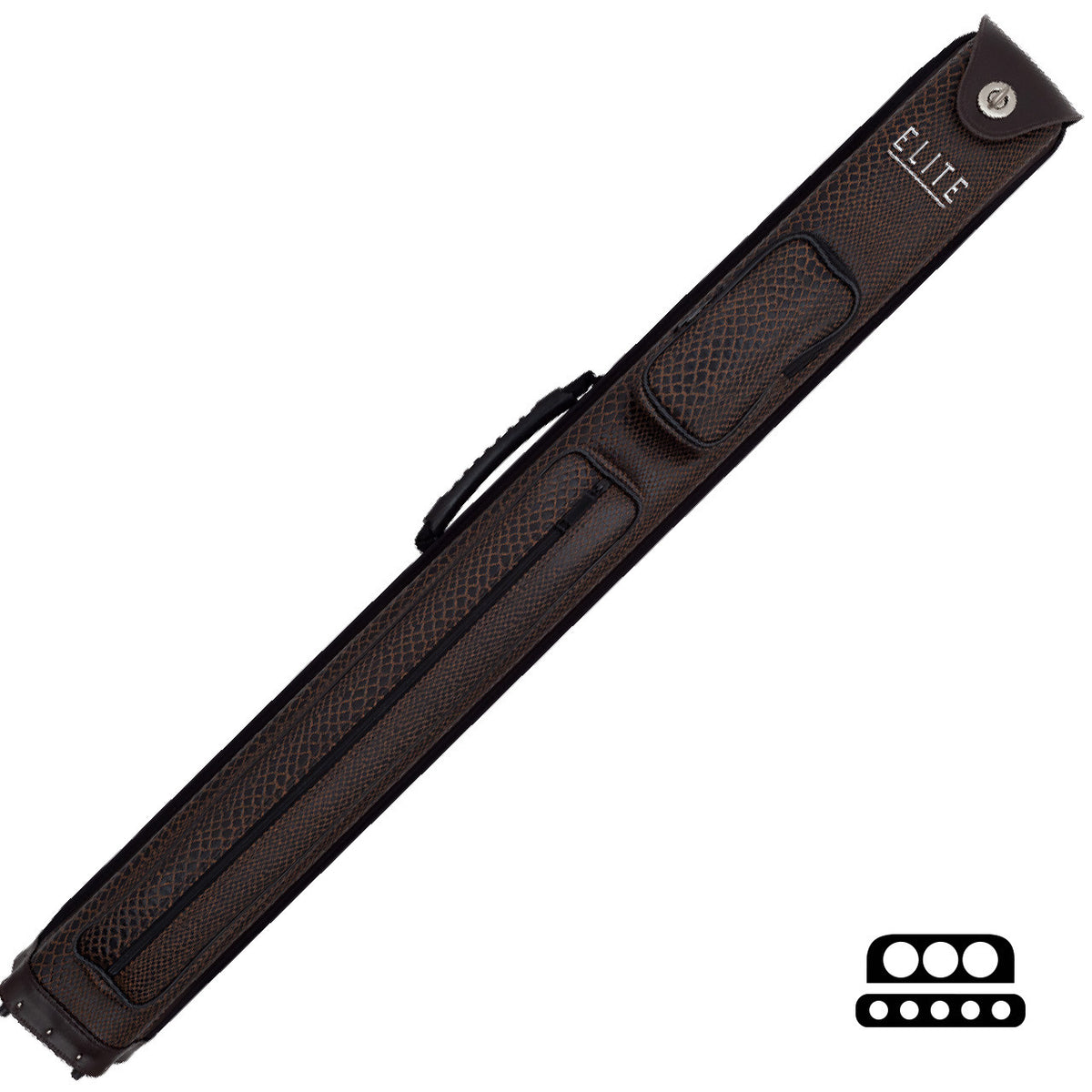 Elite ECNR35BRN 3 Butt x 5 Shaft Brown Nexus Reserve Hard Case