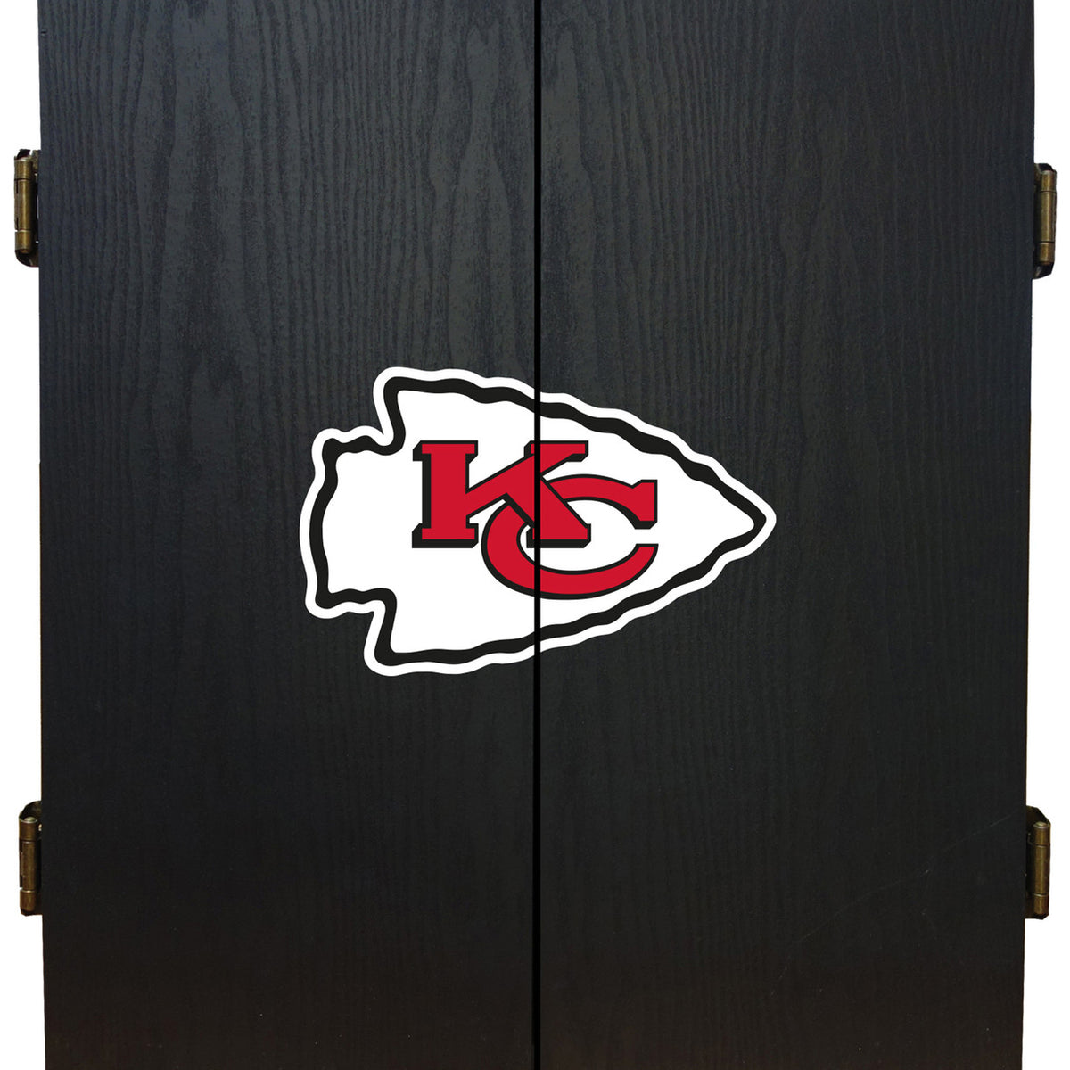 Kansas City Chiefs Dartboard Cabinet Set Fan's Choice