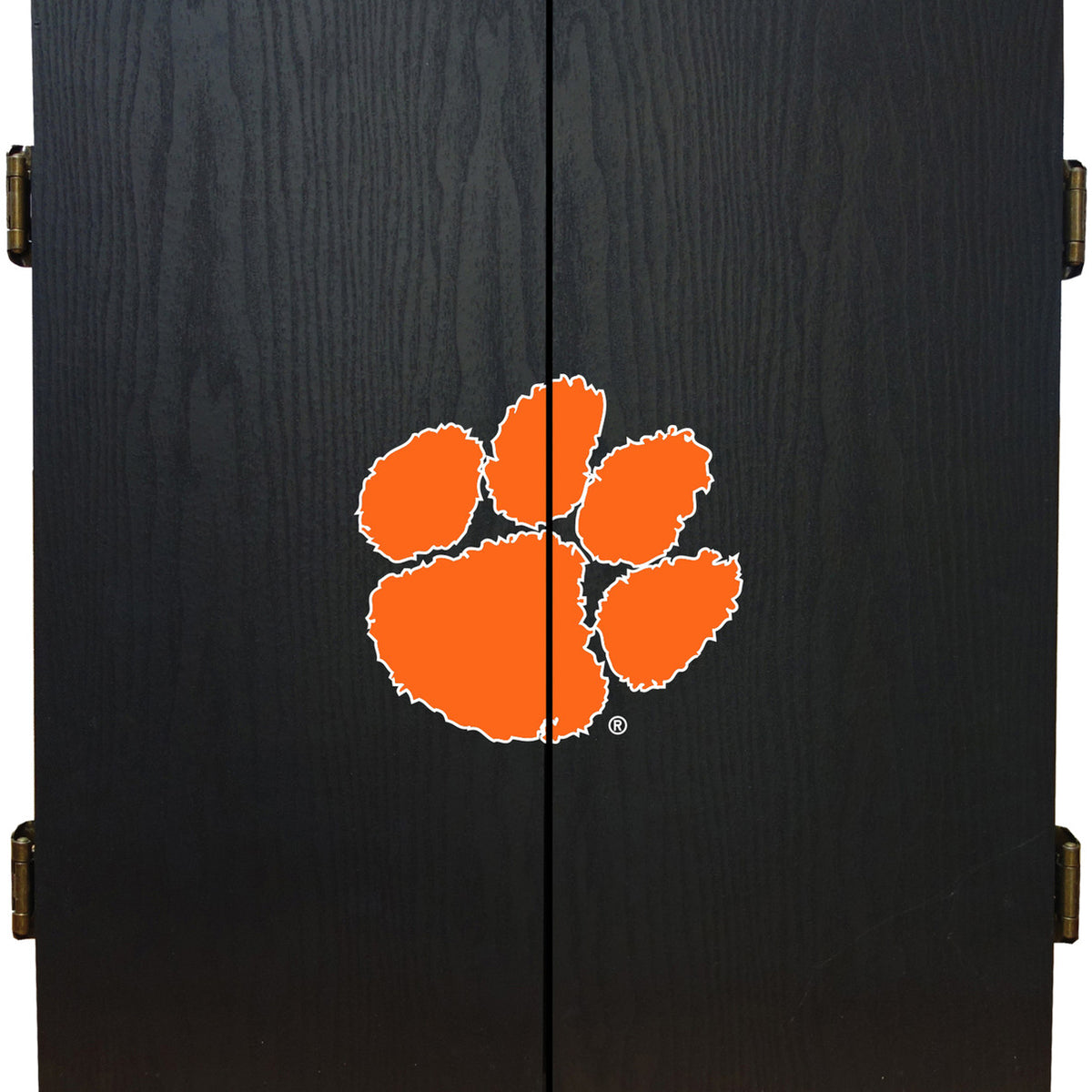 Clemson University Dartboard Cabinet Set Fan's Choice