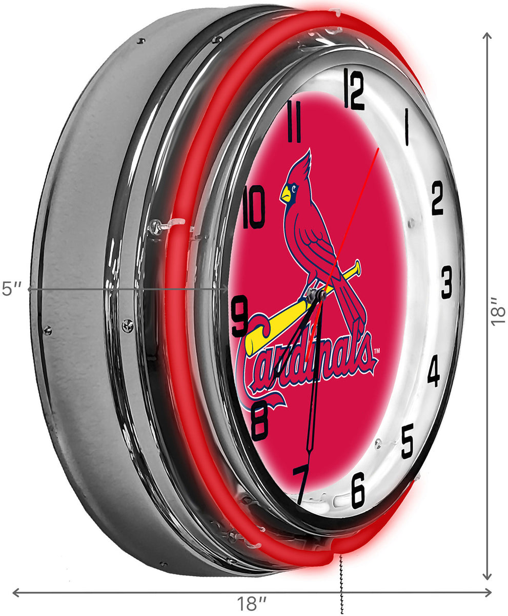 St Louis Cardinals Clock Neon 18"